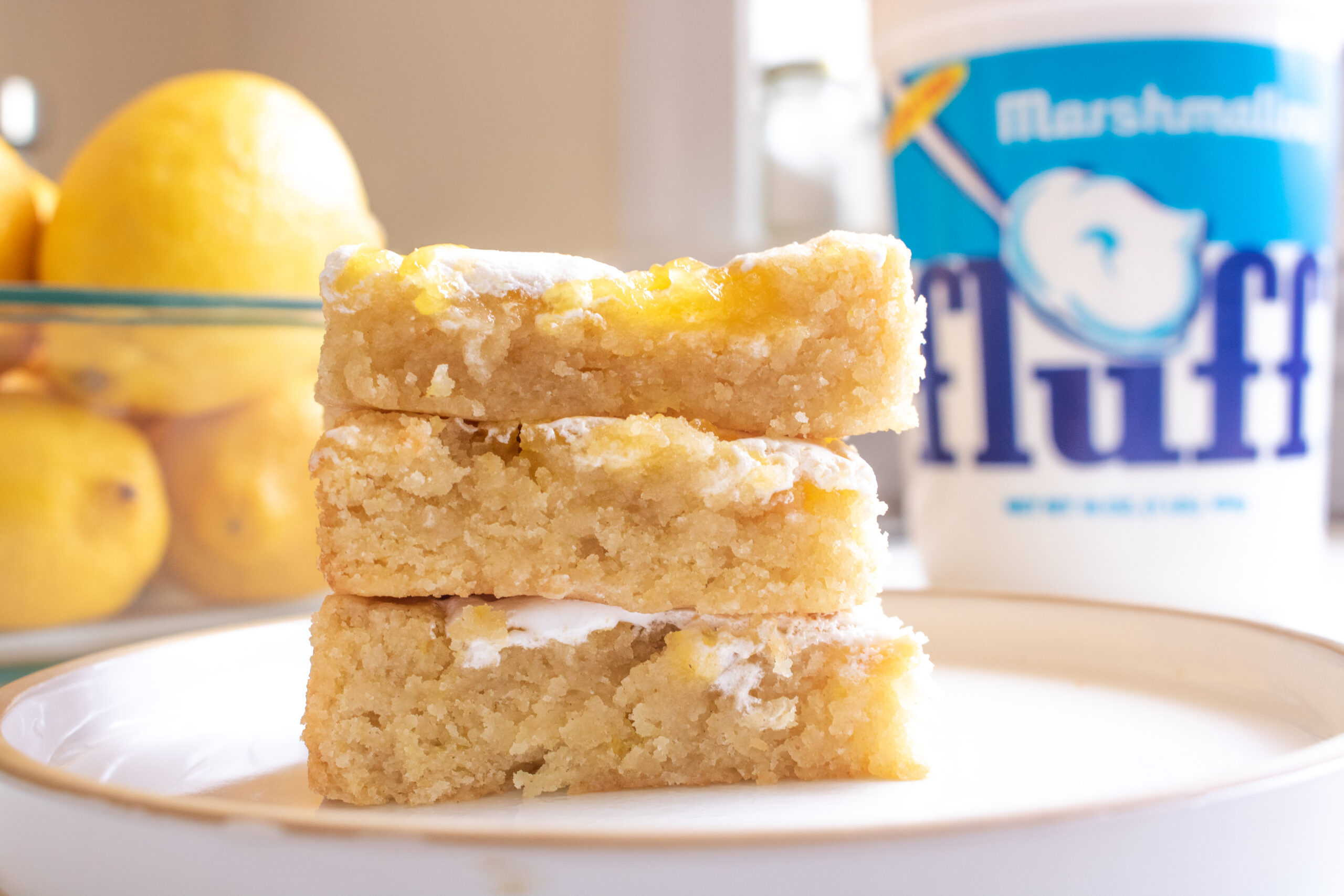 Lemon Swirl Sugar Cookie Bars - Lily P Crumbs