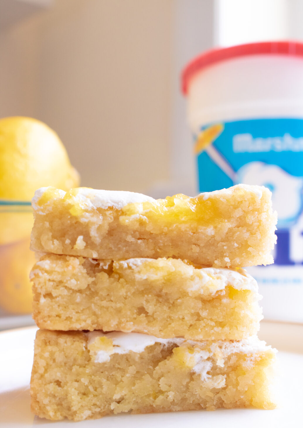 Lemon Swirl Sugar Cookie Bars - Lily P Crumbs